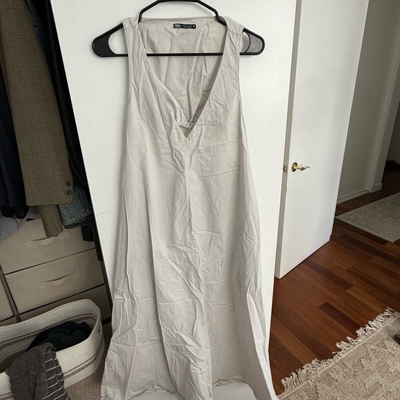 Zara | Dresses | Zara Cream Midi Dress | Poshmark